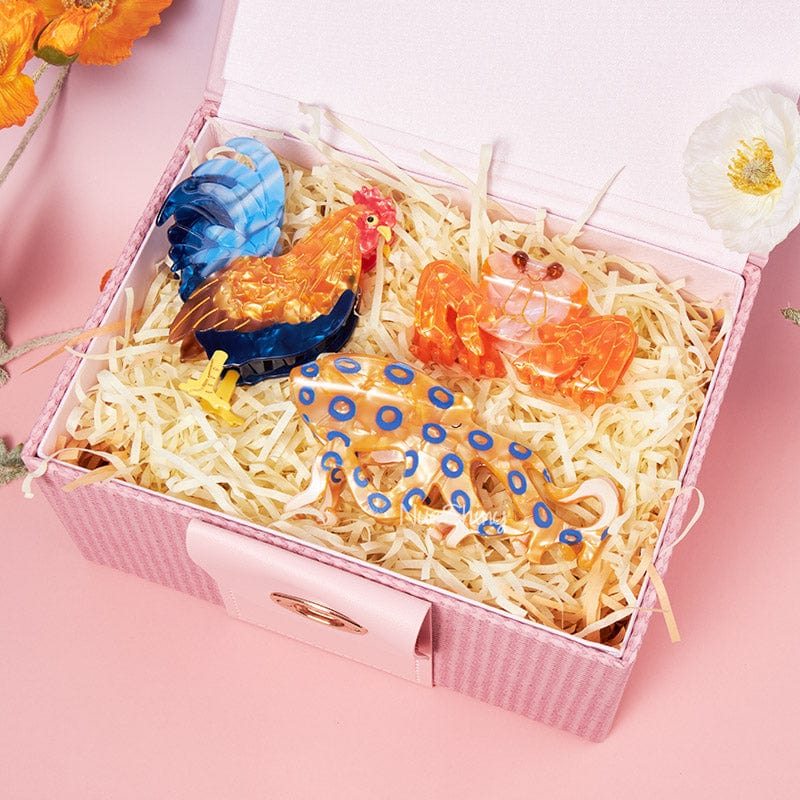 Claws at Dawn: Octo, Rooster & Crab 3 Pcs Gift Set | NueShiny