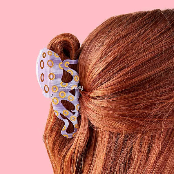 Sold Out Jumbo Pink Blue-Ringed Octopus Hair Claw Clips | Nueshiny