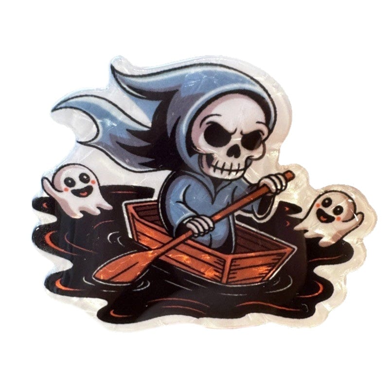 Small Little Rowing Ghost Hair Claw Clips | NueShiny